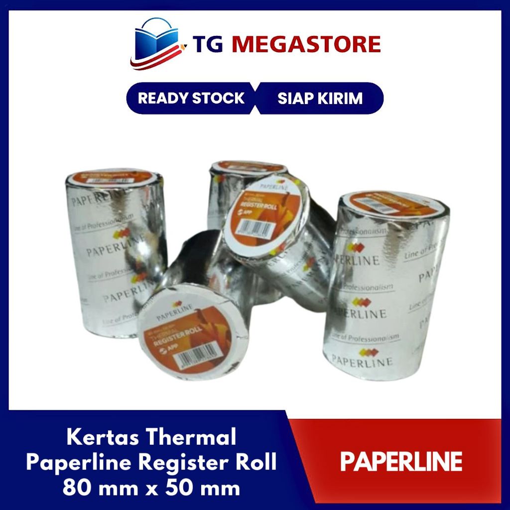 Jual Kertas Thermal Paperline ( Register Roll ) 80 mm x 50 mm | Shopee ...