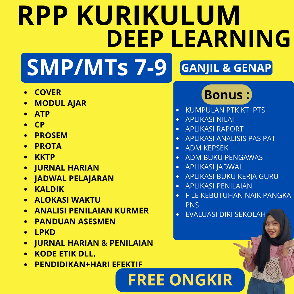 Jual RPP KURIKULUM DEEP LEARNING SMP - PERANGKAT PEMBELAJARAN KURIKULUM ...