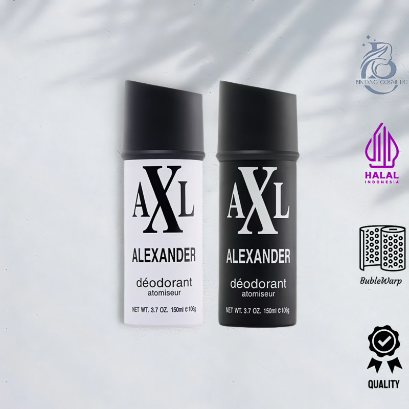 Jual AXL ALEXANDER Deodorant Body Spray 150ml / 30ml - Menghilangkan ...