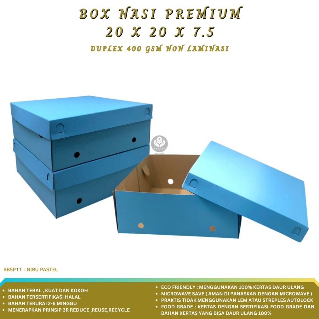 Jual Box Nasi 20x20 Catering Dus Nasi 20X20 Dus Premium (BB5P11 ...