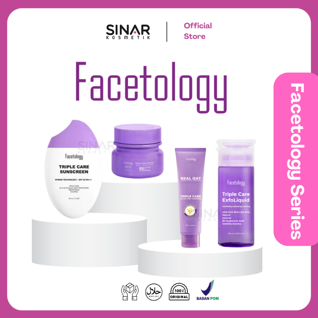 Jual Facetology Triple Care For Normal Skin Series - Sunscreen SPF40 PA ...