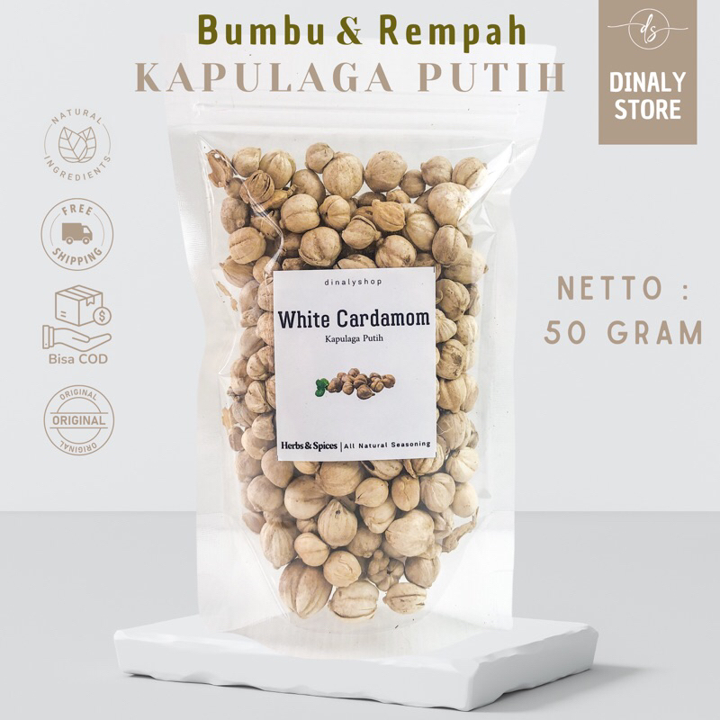 Jual KAPULAGA PUTIH BERSIH 50 GRAM | KAPULAGA JAWA | Shopee Indonesia