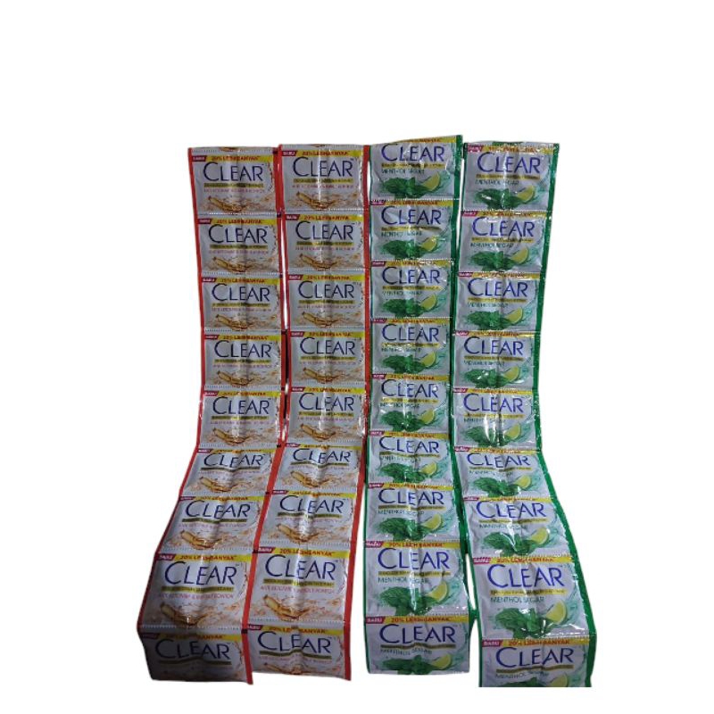 Jual Clear Shampoo Sachet Rencengan 1 Renceng isi 12 lembar 24pcs ...