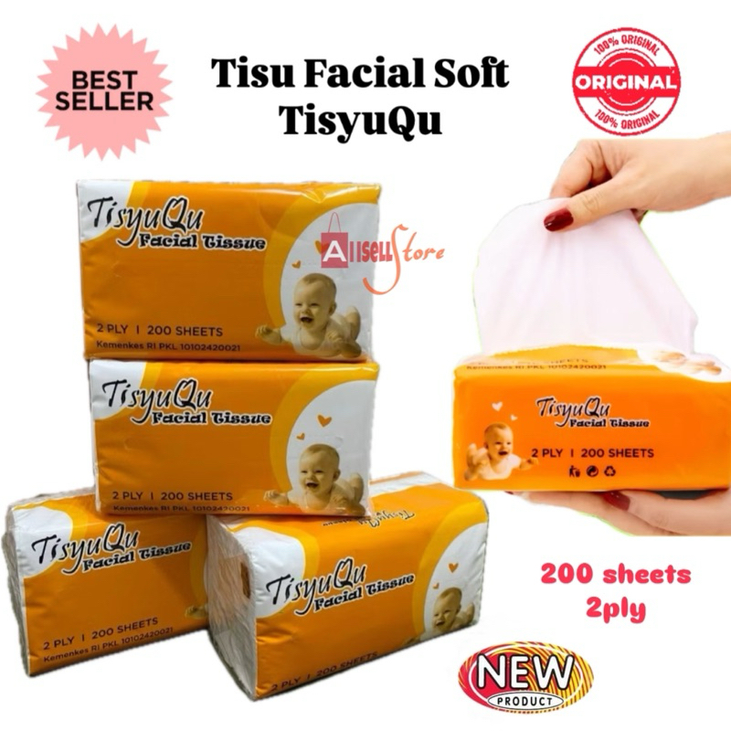 Jual (BISA COD) PROMO Tissue TisyuQu Orange Facial Soft 200sheets 2Ply ...