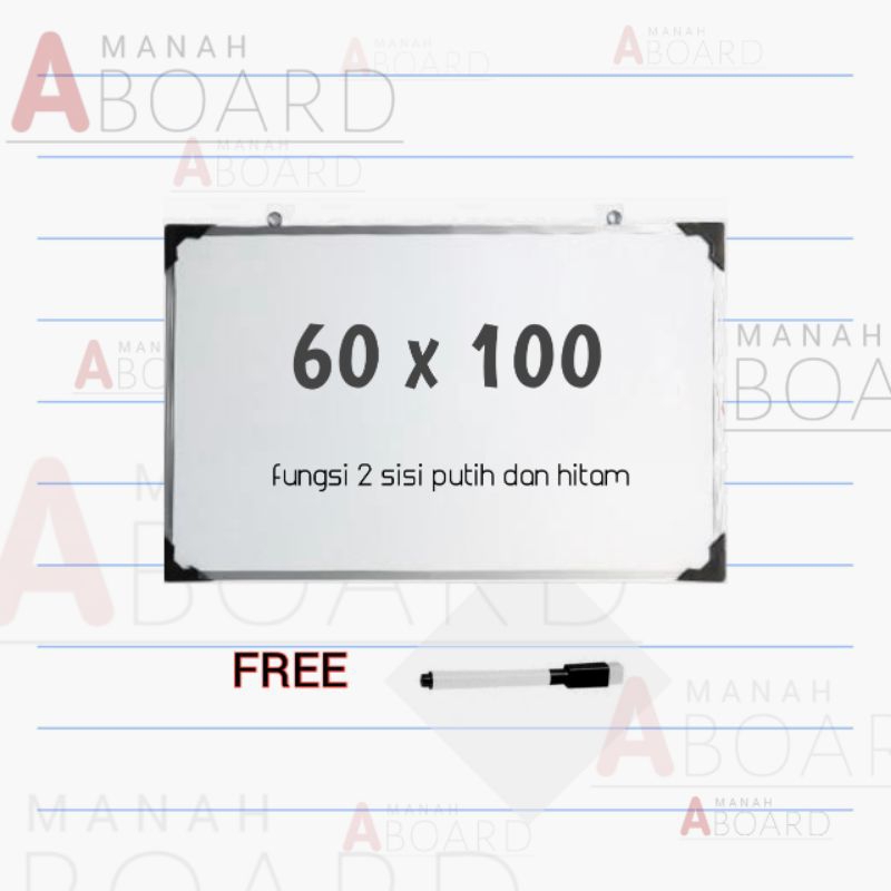 Jual Papan Tulis Whiteboard Uk 60x100 free spidol wipe & clean | Shopee ...