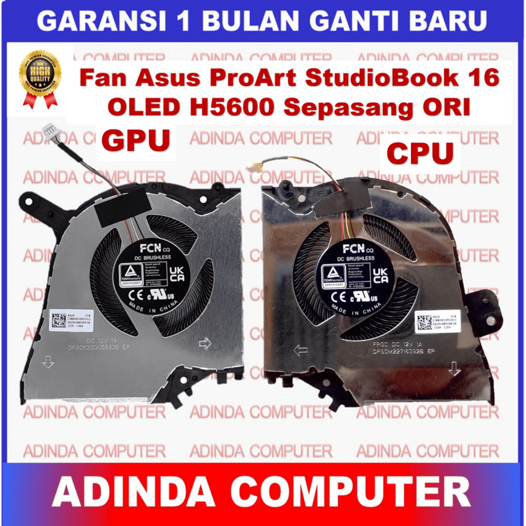 Jual Kipas Fan Asus ProArt StudioBook 16 OLED Pro H5600 W5600 H5600 H5600Q H5600QE H5600QM ...