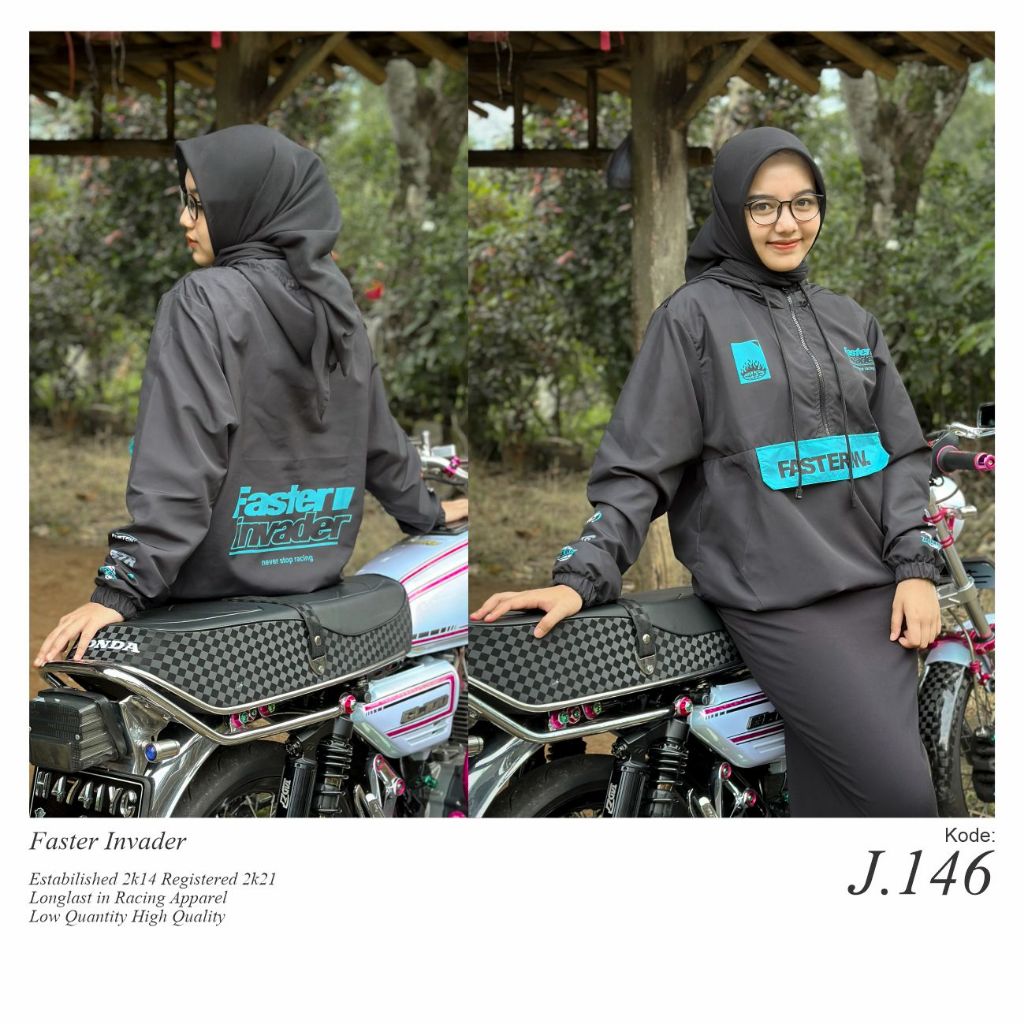 Jual Jaket Anorak Printing Faster Invader J 146 (Tosca) | Shopee Indonesia
