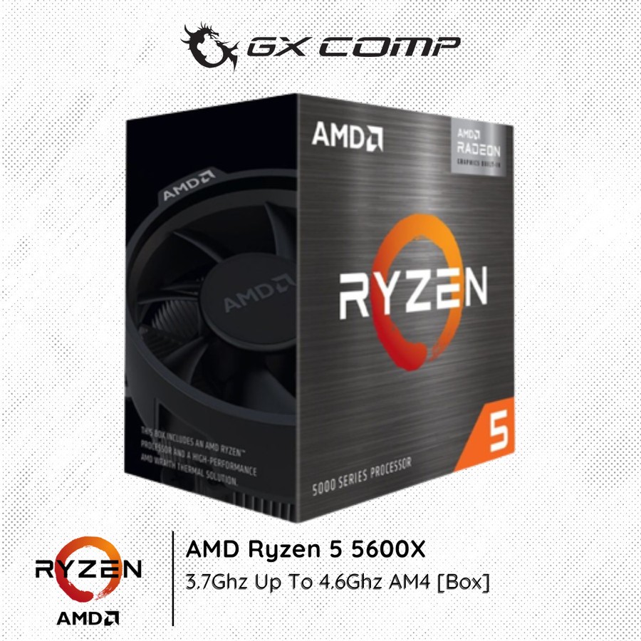 Jual AMD Processor RYZEN 5 5600X 3.7Ghz Up To 4.6Ghz AM4 AMD ...