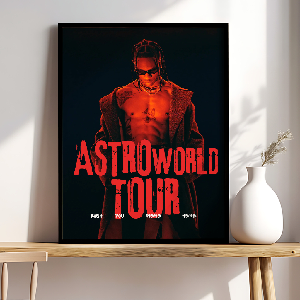 Jual Travis Scott Bingkai Frame Band Hiasan Dinding Kamar Pajangan ...