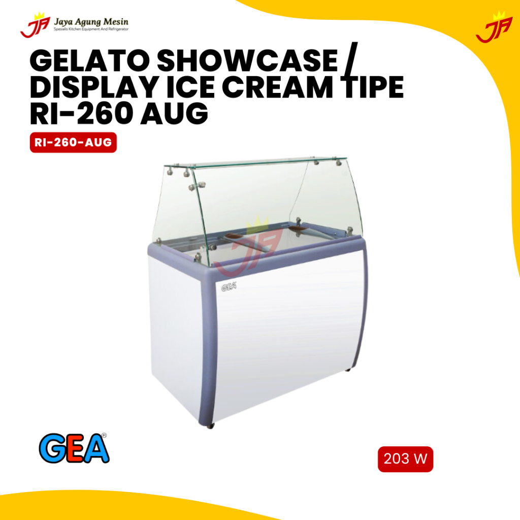 Jual GEA GELATO SHOWCASE / DISPLAY ICE CREAM TIPE RI-260 AUG | Shopee Indonesia
