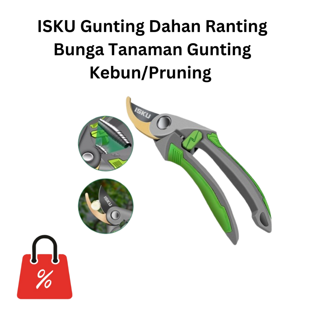 Jual ISKU Gunting Dahan Ranting Bunga Tanaman Gunting Kebun/Pruning Shears Alat Potong Dahan ...
