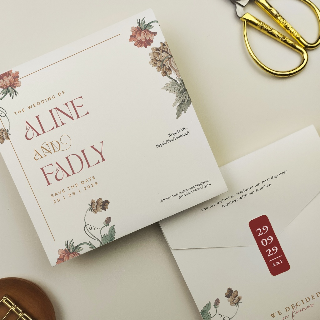 Jual Undangan Pernikahan Cetakgrafis Vintage Unik Simple Minimalis (SA ...