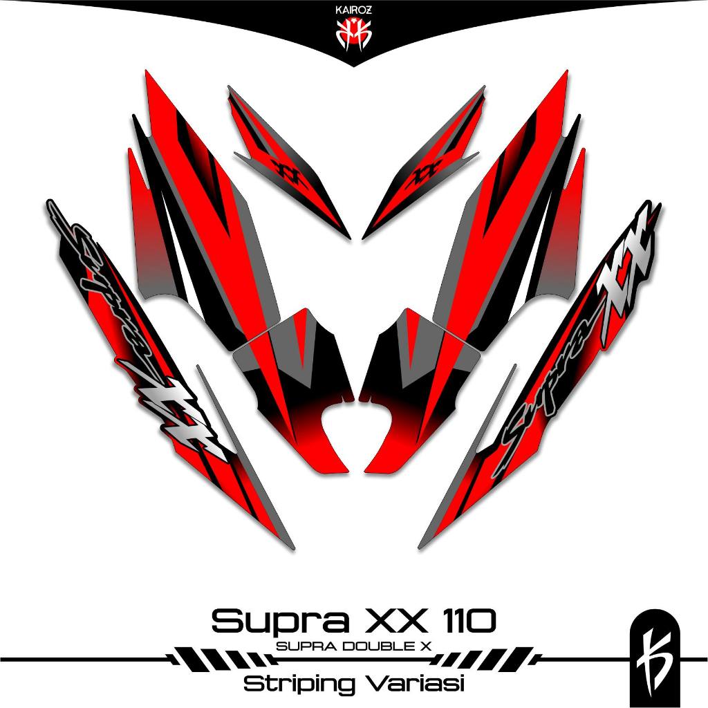 Jual STRIPING SUPRA XX SKU 11 HONDA SUPRA DOUBLE X KOPLING STICKER ...