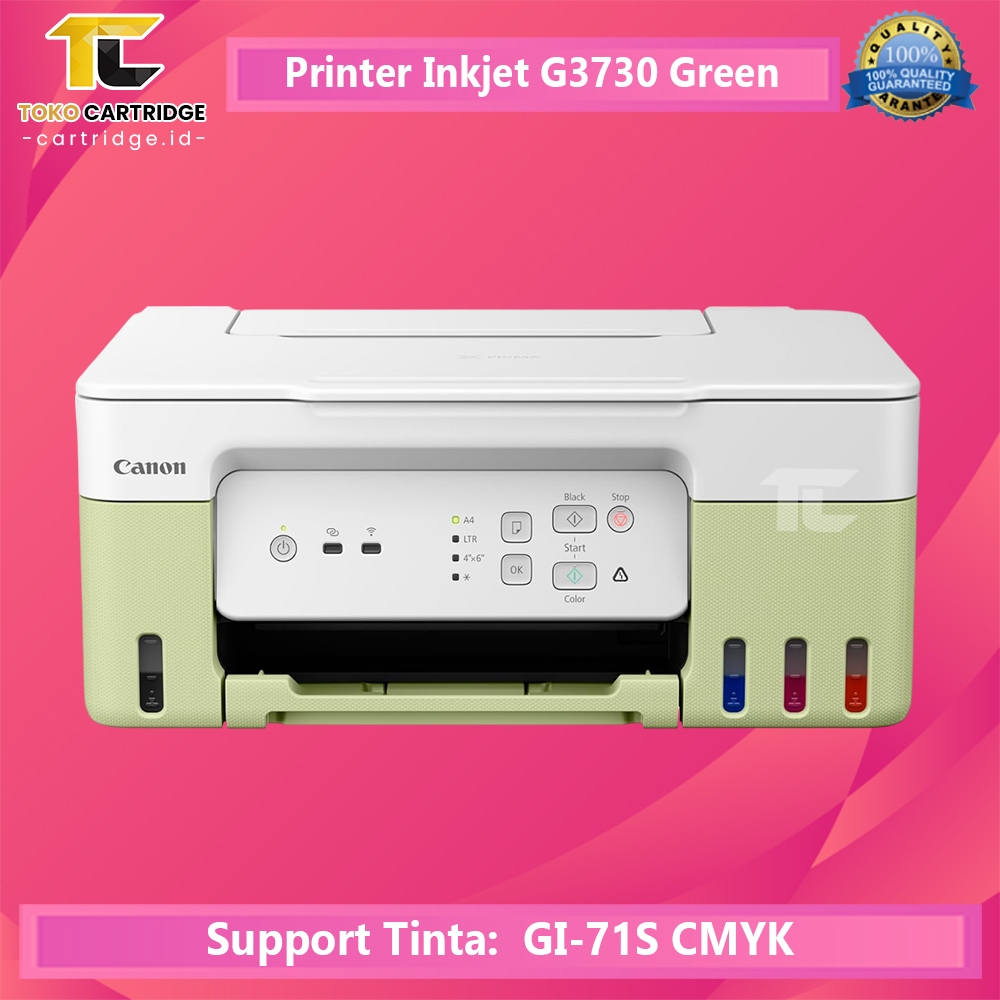Jual Printer PIXMA Canon G3730 Black / Green Wireless Print Scan Copy ...