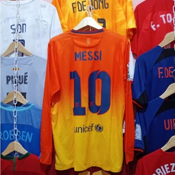 Jual JERSEY BOLA RETRO LS GO FCB 2012 2013 AWAY MESSI 10 | Shopee Indonesia