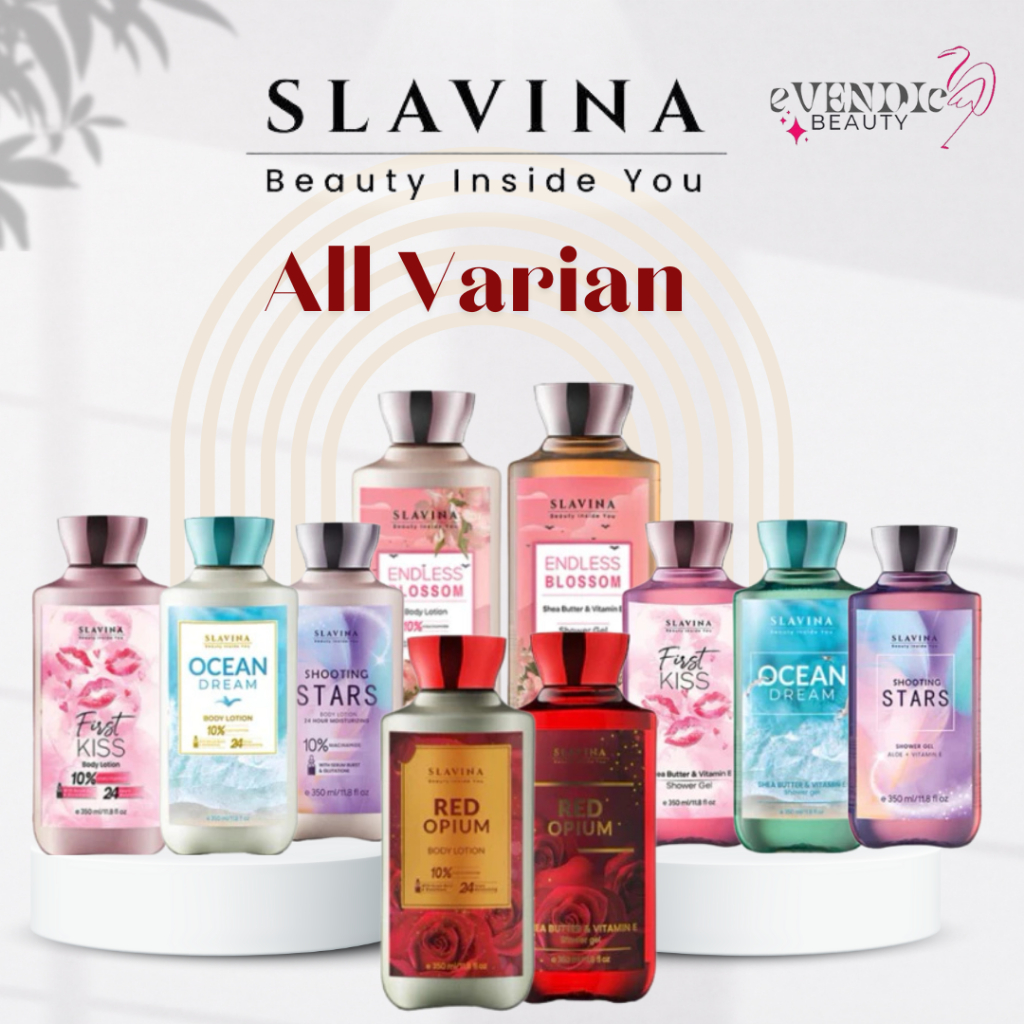 Jual READY Slavina Series | Body Lotion 350ml | Shower Gel 350ml | ORIGINAL | SCRUB | Shopee ...