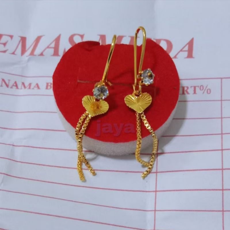 Jual anting deasy love jurai gold motif emas free surat dari toko ...