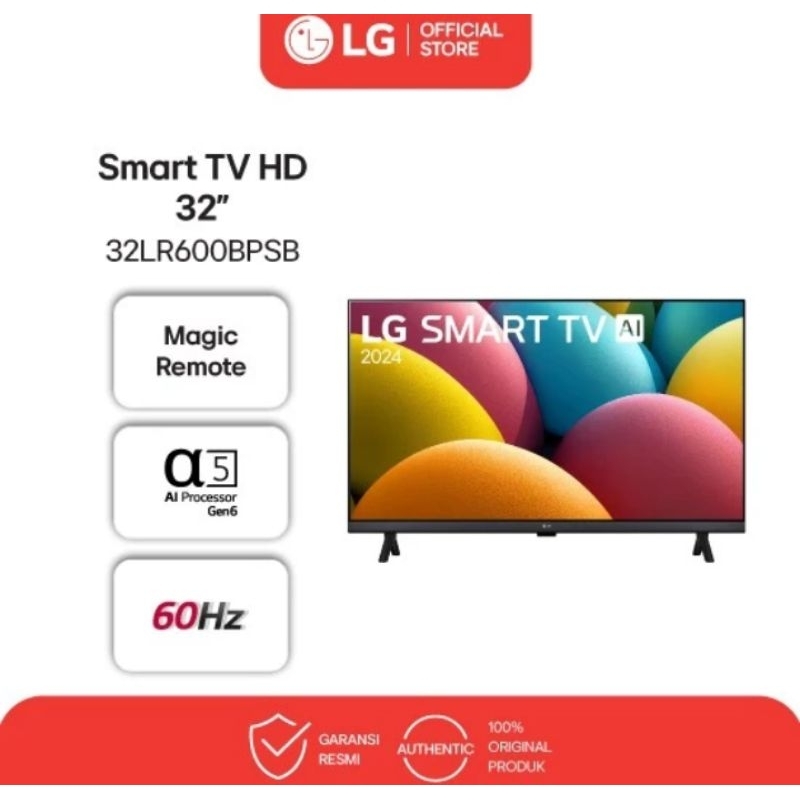 Jual LG 32LR600 / 32LR600BPSB HD SMART TV Magic-Remot Mouse | Shopee ...