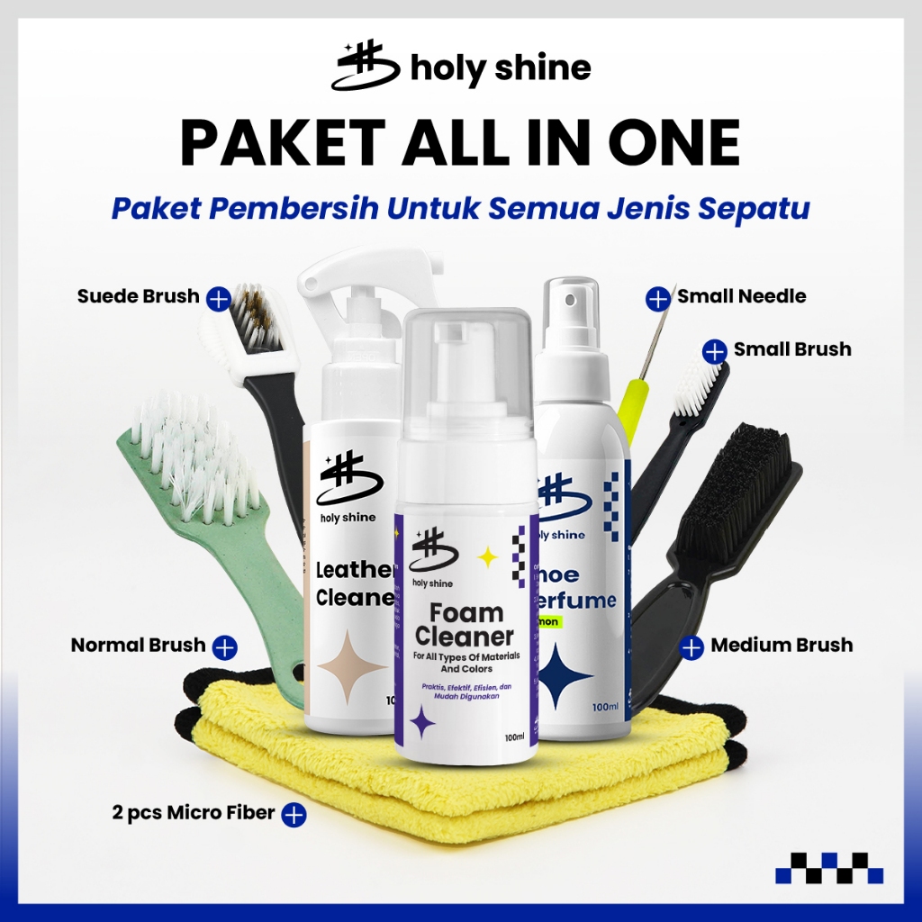 Jual Holy Shine Starter Kit / Paket Sabun Cuci Sepatu Foam Cleaner ...