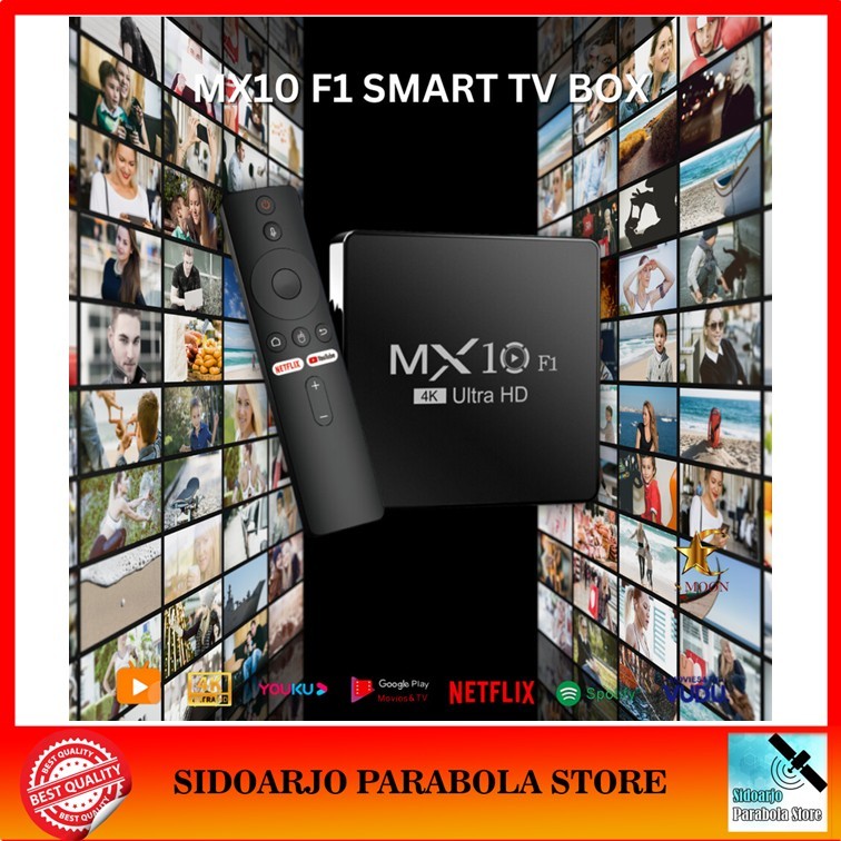 Jual Set Top Box Smart TV Android Digital MX10 F1 4K Resolution UHD ...