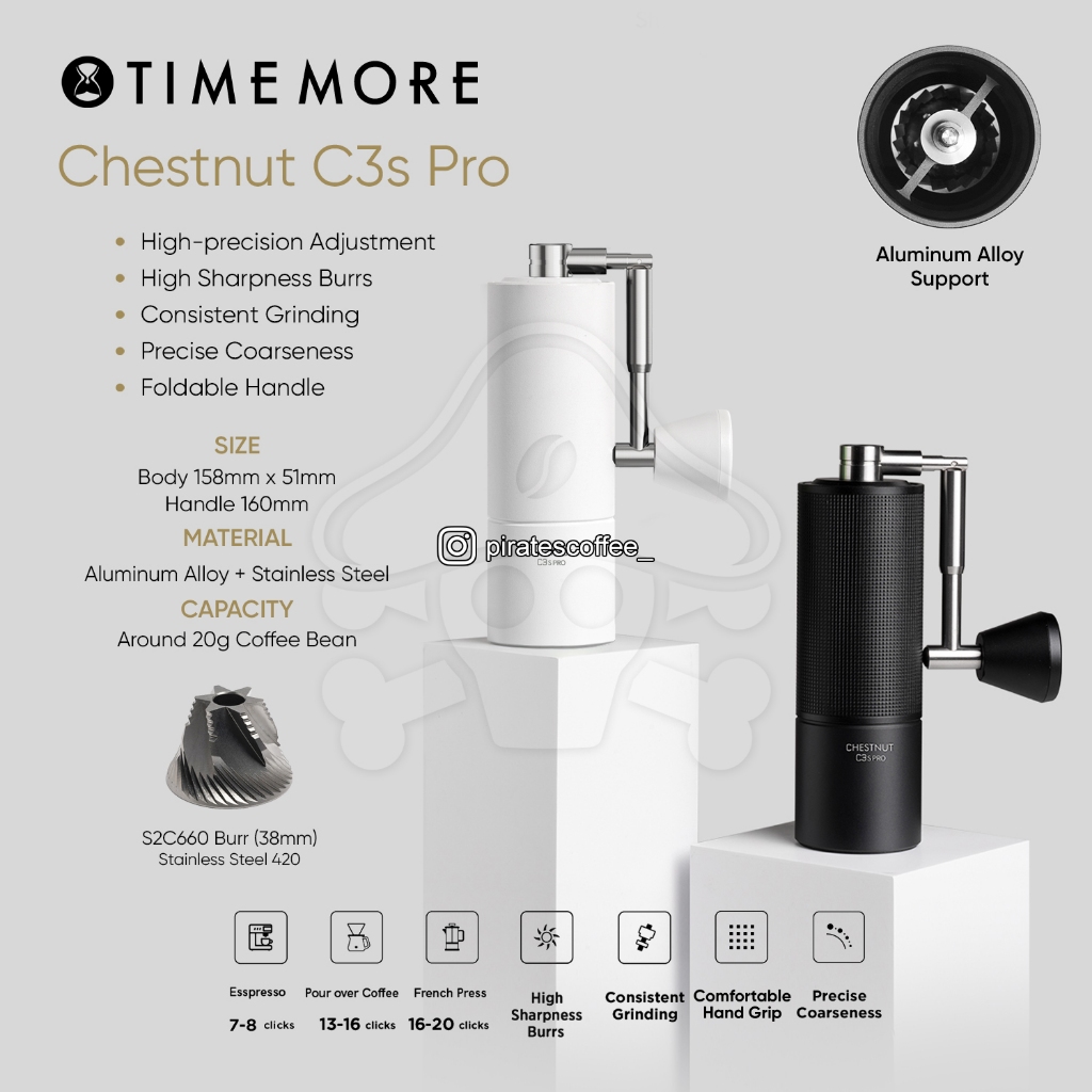 Jual Timemore Chestnut C5 Pro Hand Coffee Grinder - Alat Giling Kopi ...
