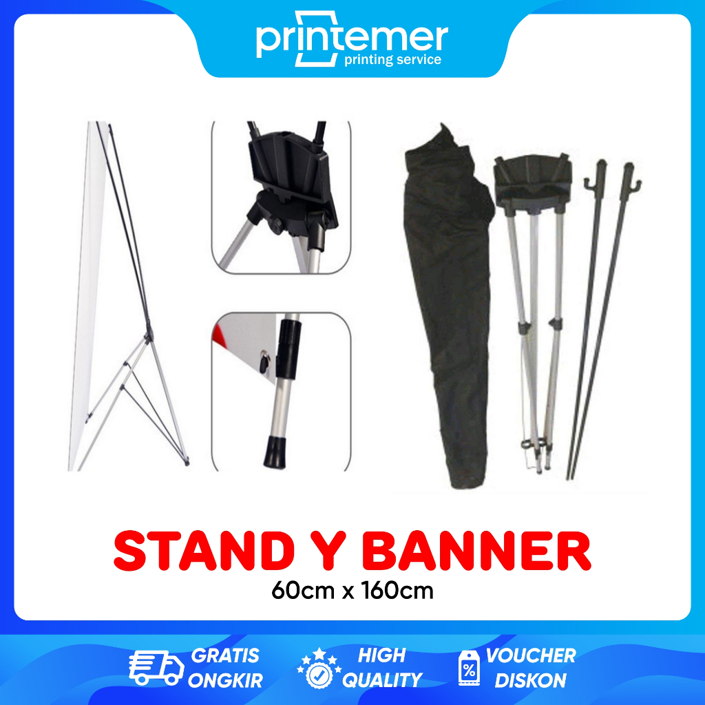 Jual Stand Y Banner Semi Aluminium | 60cm x 160cm | Shopee Indonesia