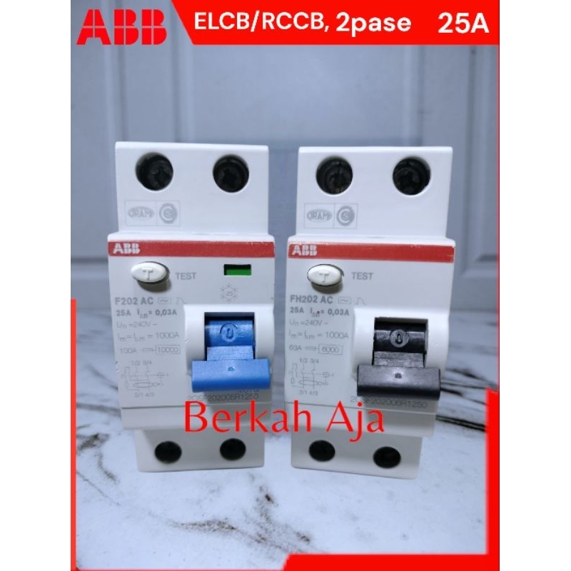 Jual ELCB ABB 2Phas F202/FH202 30MA 25A | Shopee Indonesia