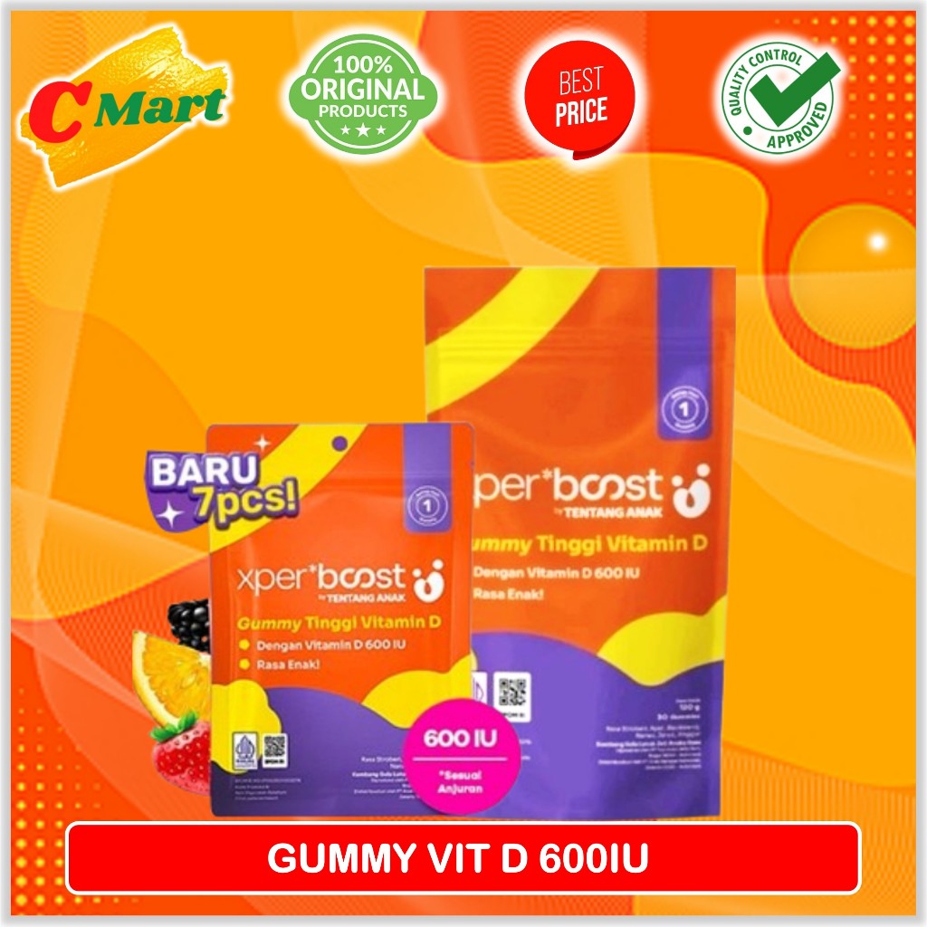 Jual Expert Boost Gummy Vitamin D 600 Iu Isi 7 & 30 | Vit D Anak Dan ...