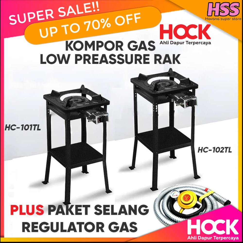 Jual KOMPOR GAS RACK HOCK 101TL/HOCK 102TL MODEL STANDING LOW PREASSURE ...