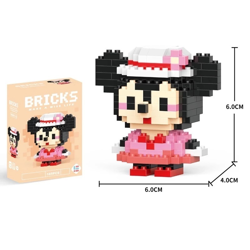 Jual Bricks Lego Model Karakter Minnie dengan Petunjuk / Blok Mainan ...