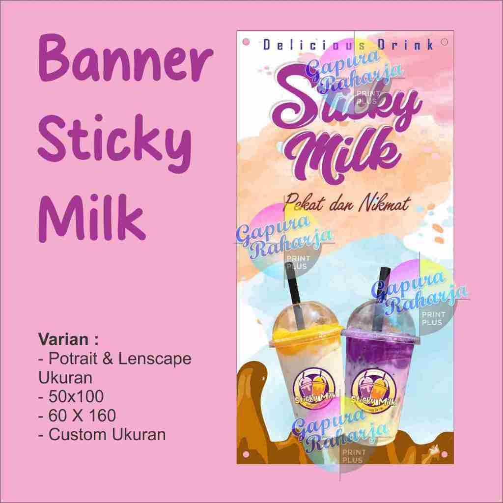Jual Banner Spanduk Minuman Sticky Milk | Shopee Indonesia
