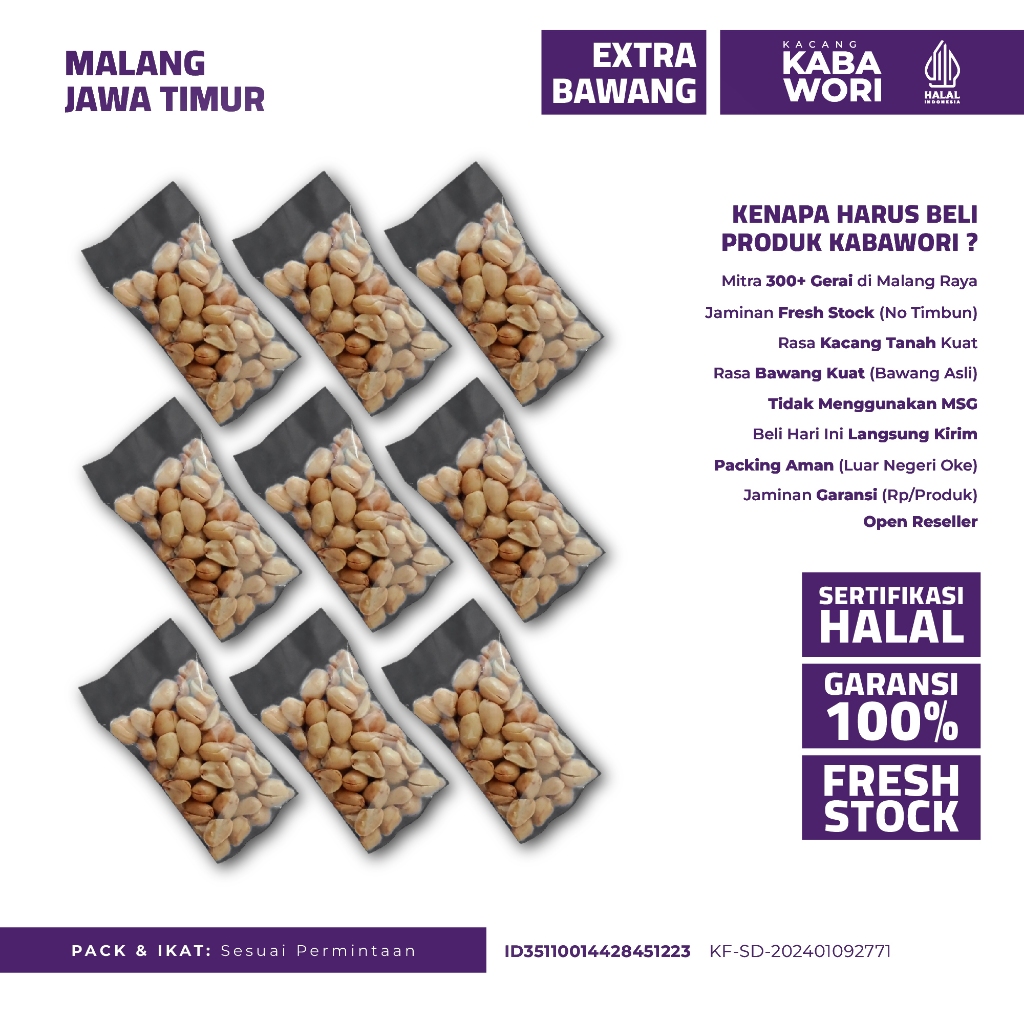 Jual Kacang Bawang Goreng Seribuan Duaribuan WARUNG Malang - Kabawori ...