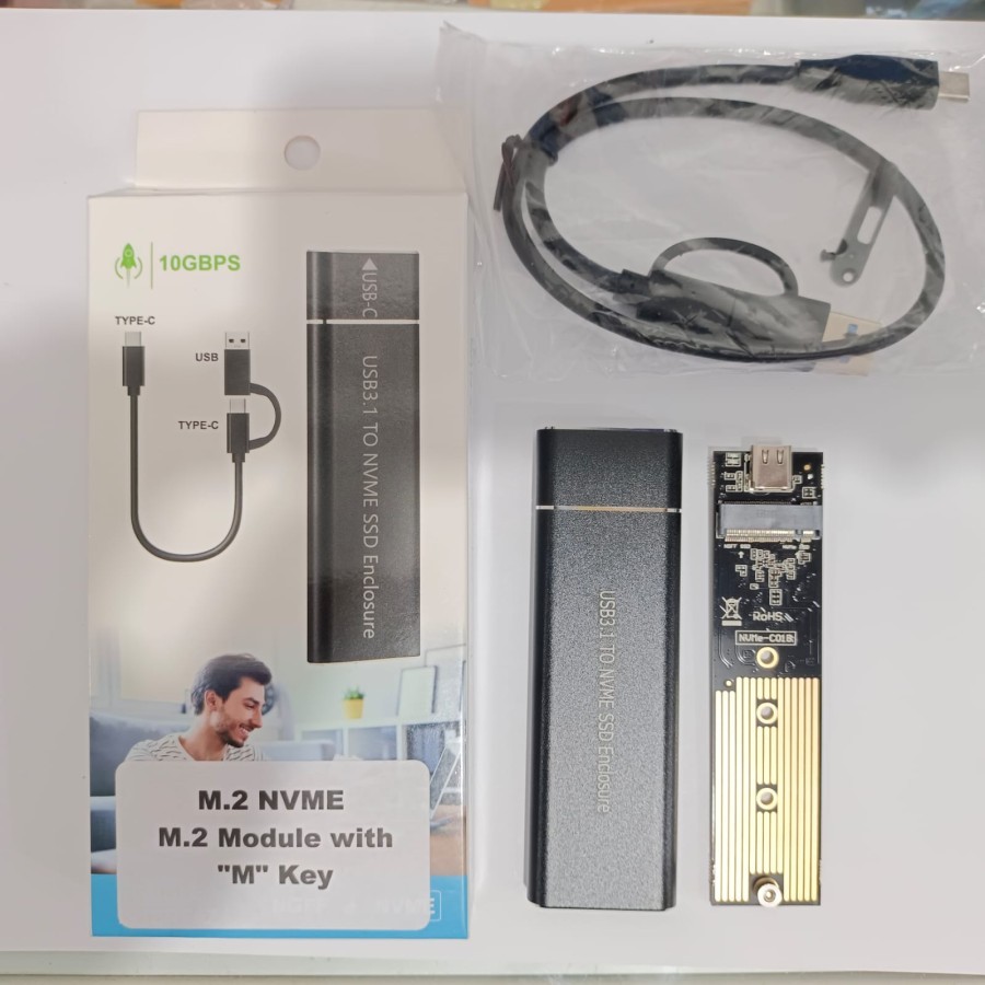 Jual Casing SSD M.2 NVME USB 3.1 Enclosure SSD NVME pack purple | Shopee Indonesia