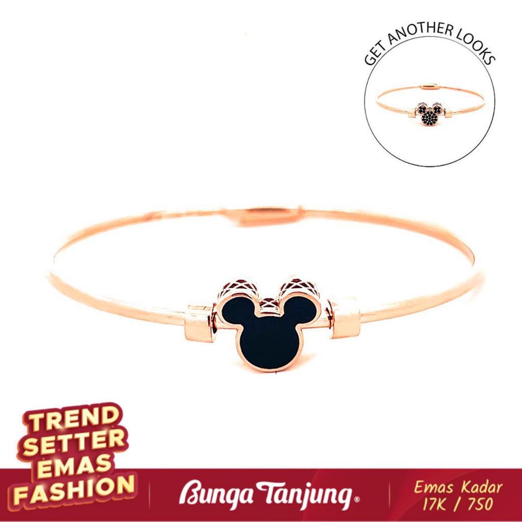 Jual GELANG BANGLE DISNEY MICKEY A - EMAS 17K - BUNGA TANJUNG GOLD ...