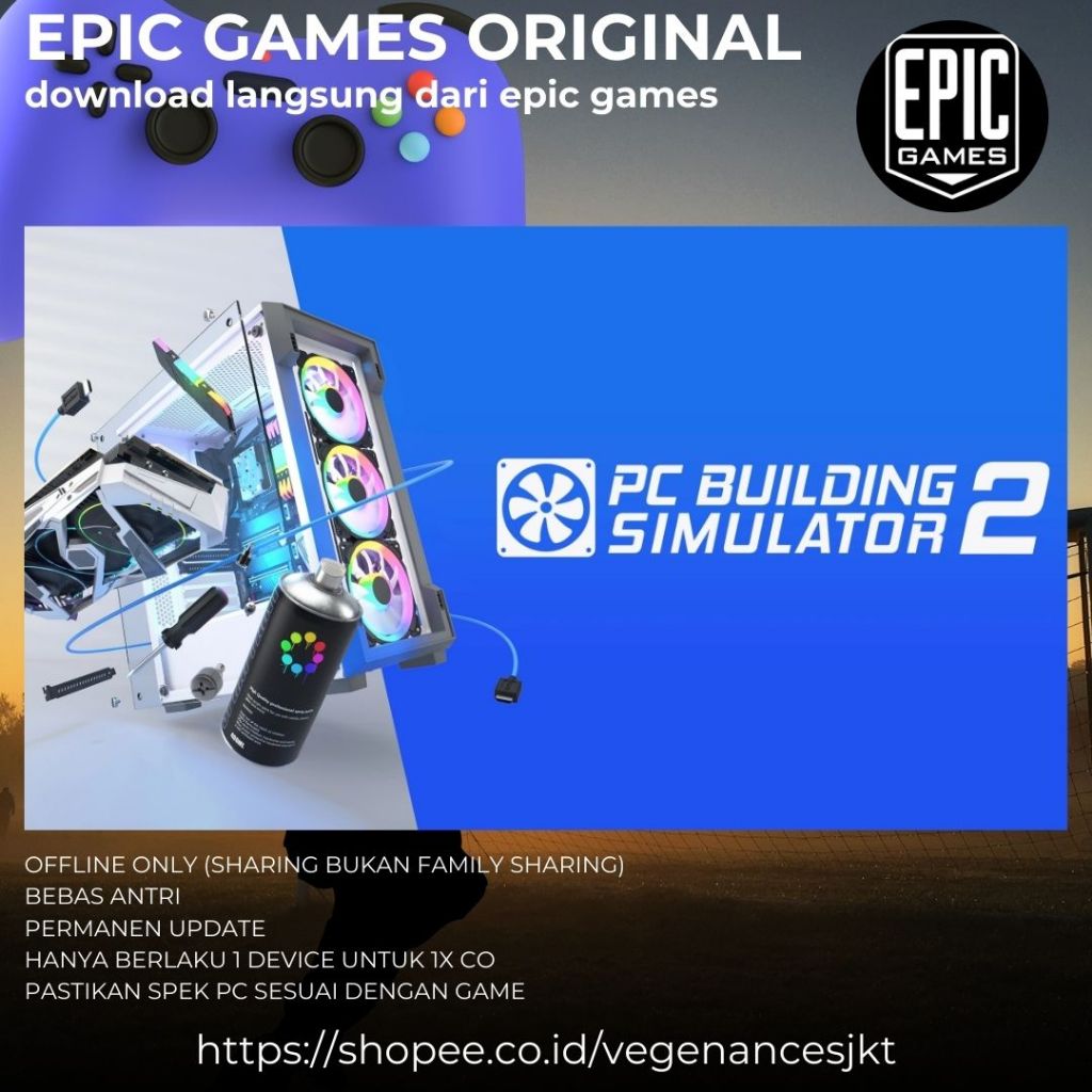 Jual PC Building Simulator 1 STIM / 2 EPIC GAMES PC Game Sharing ...
