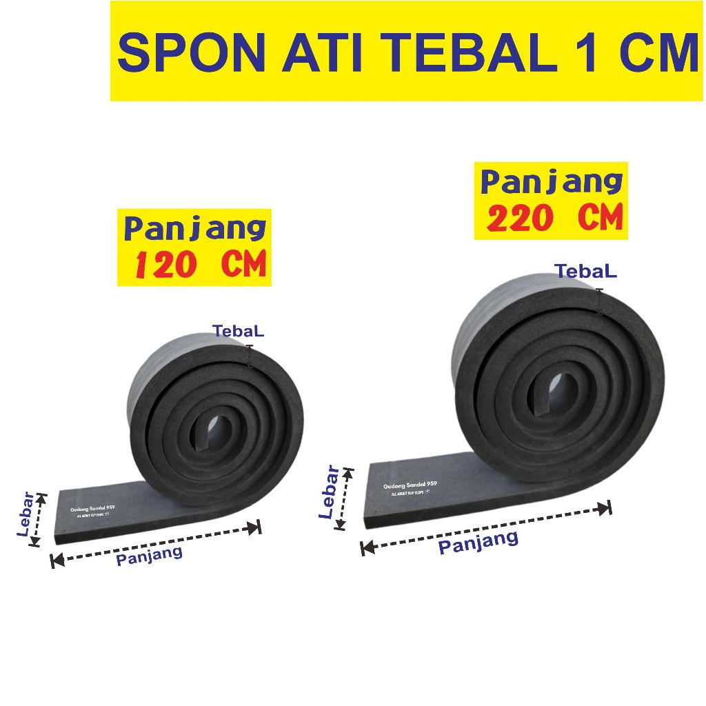 Jual ( LIMBAH ) SPON ATI / BUSA ATI TEBAL 1 CM LEBAR 10 CM UNTUK LIS ...