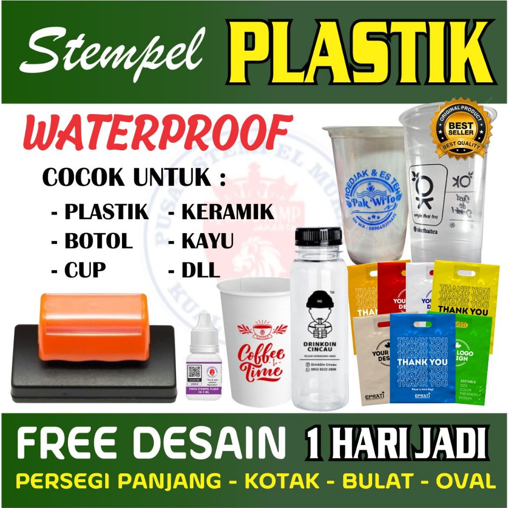 Jual STEMPEL TINTA PERMANEN CUSTOM Plastik/Sterofoam/Kayu/Besi | Shopee ...