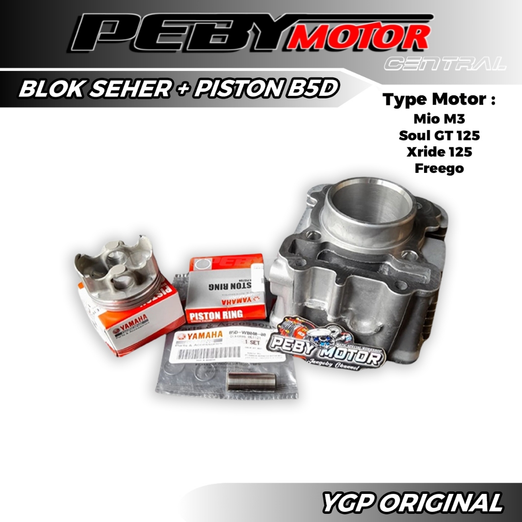 Jual Blok Piston SET Mio M3 Freego Soul Gt Xride Fino Fi 125 ORIGINAL ...
