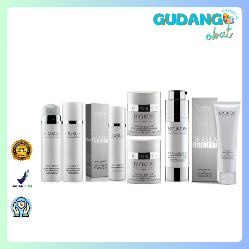 Jual Biokos Derma Bright Intensive Brightening Cleanser, Day Cream ...