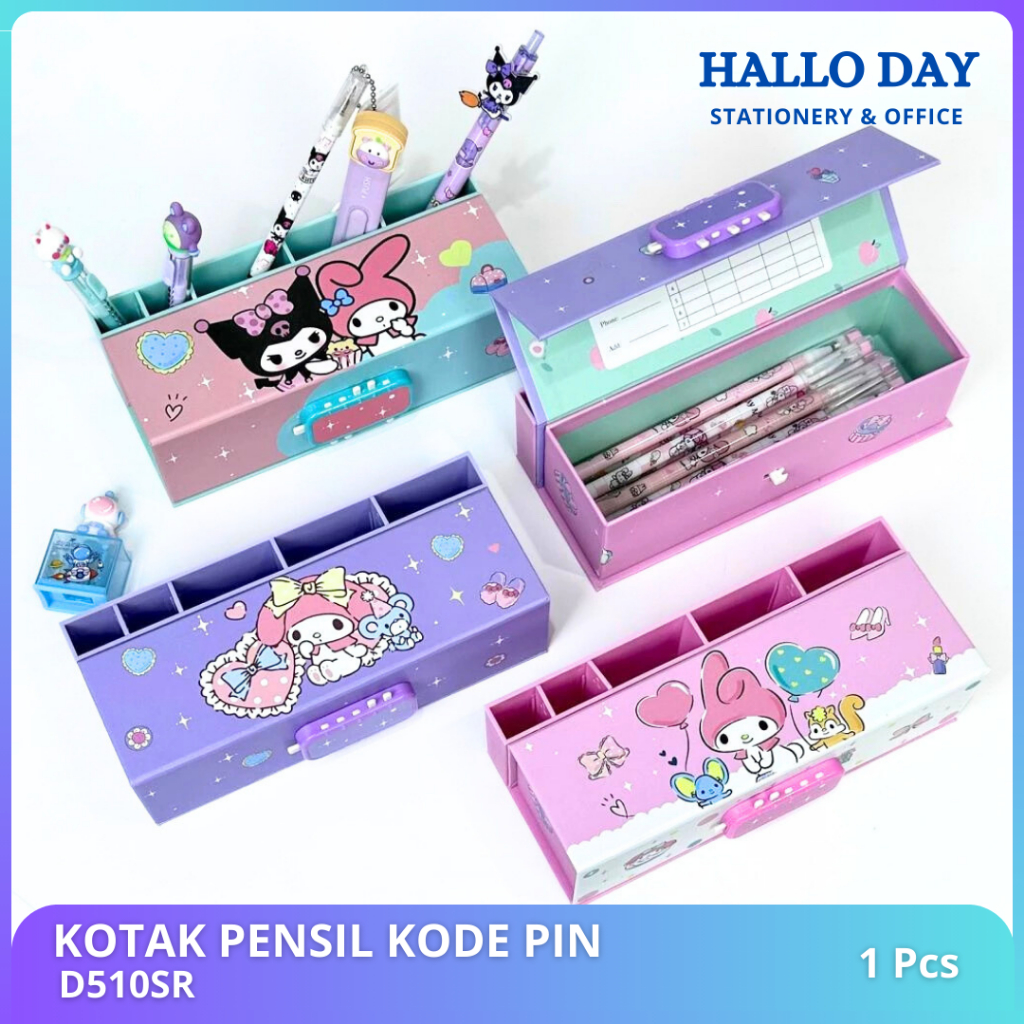 Jual HD Kotak Pensil Karton Kode + Kunci Pin Pen Stand/Pencil Case ...