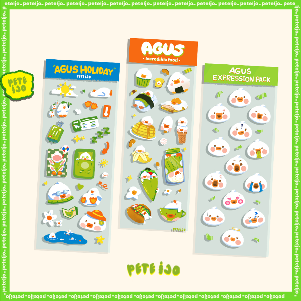 Jual Sticker Sheet | Pete Ijo | Shopee Indonesia