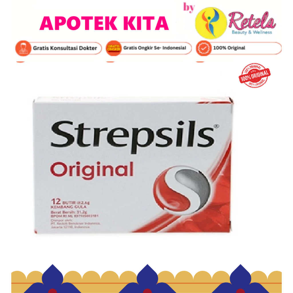 Jual STREPSILS ORIGINAL ISI 12 TABLET HISAP | Shopee Indonesia