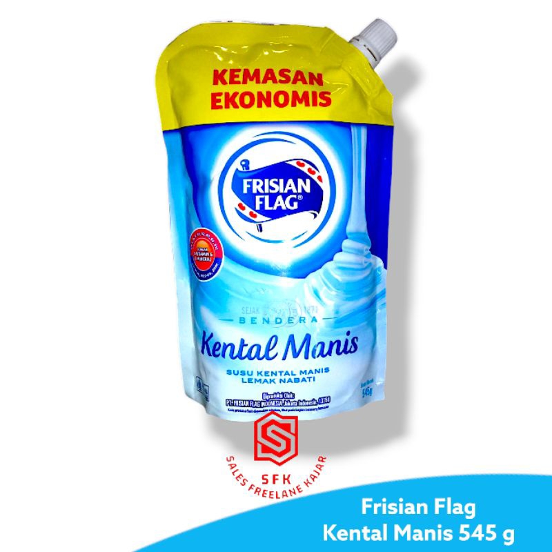 Jual Frisian Flag Susu Kental Manis Putih Kemasan Pouch 545 gr | Shopee ...