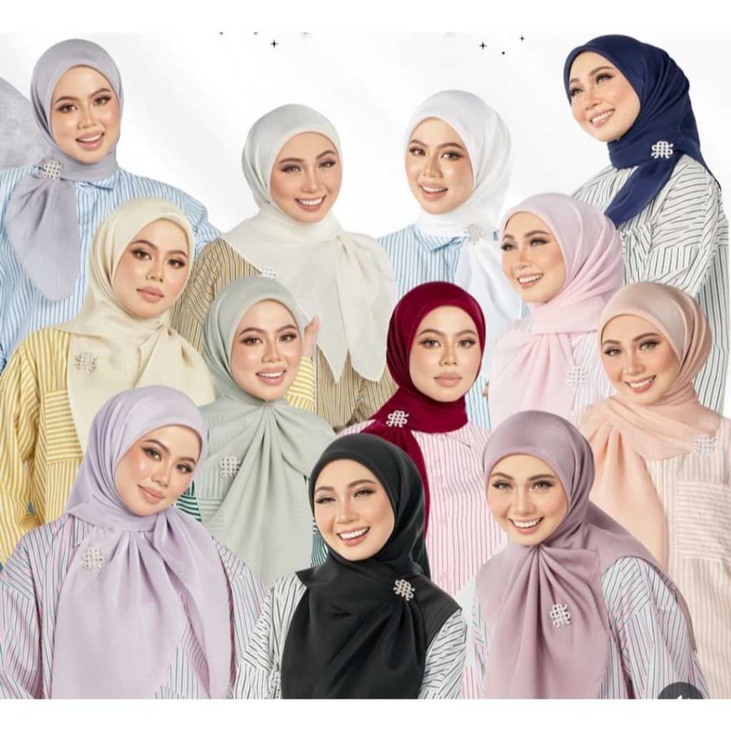 Jual Hijab Ellysha Nura Square Pollycotton (Kerudung Potton Jahit Tepi ...