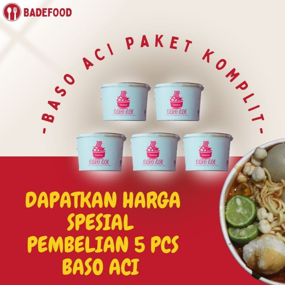 Jual BADEFOOD Baso Aci Paket Komplit 5 pcs | Shopee Indonesia