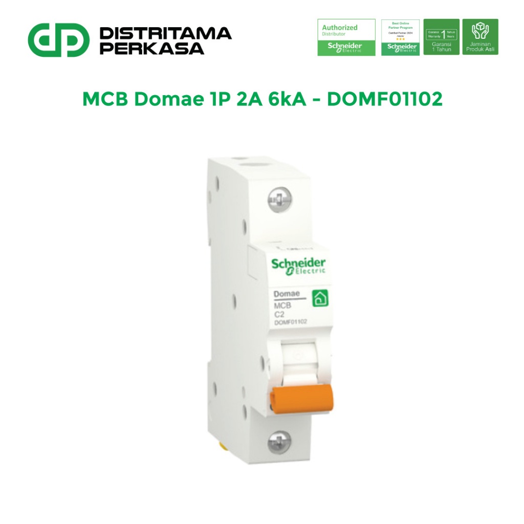 Jual Schneider Domae MCB 2A 1P 6kA - DOMF01102 | Shopee Indonesia