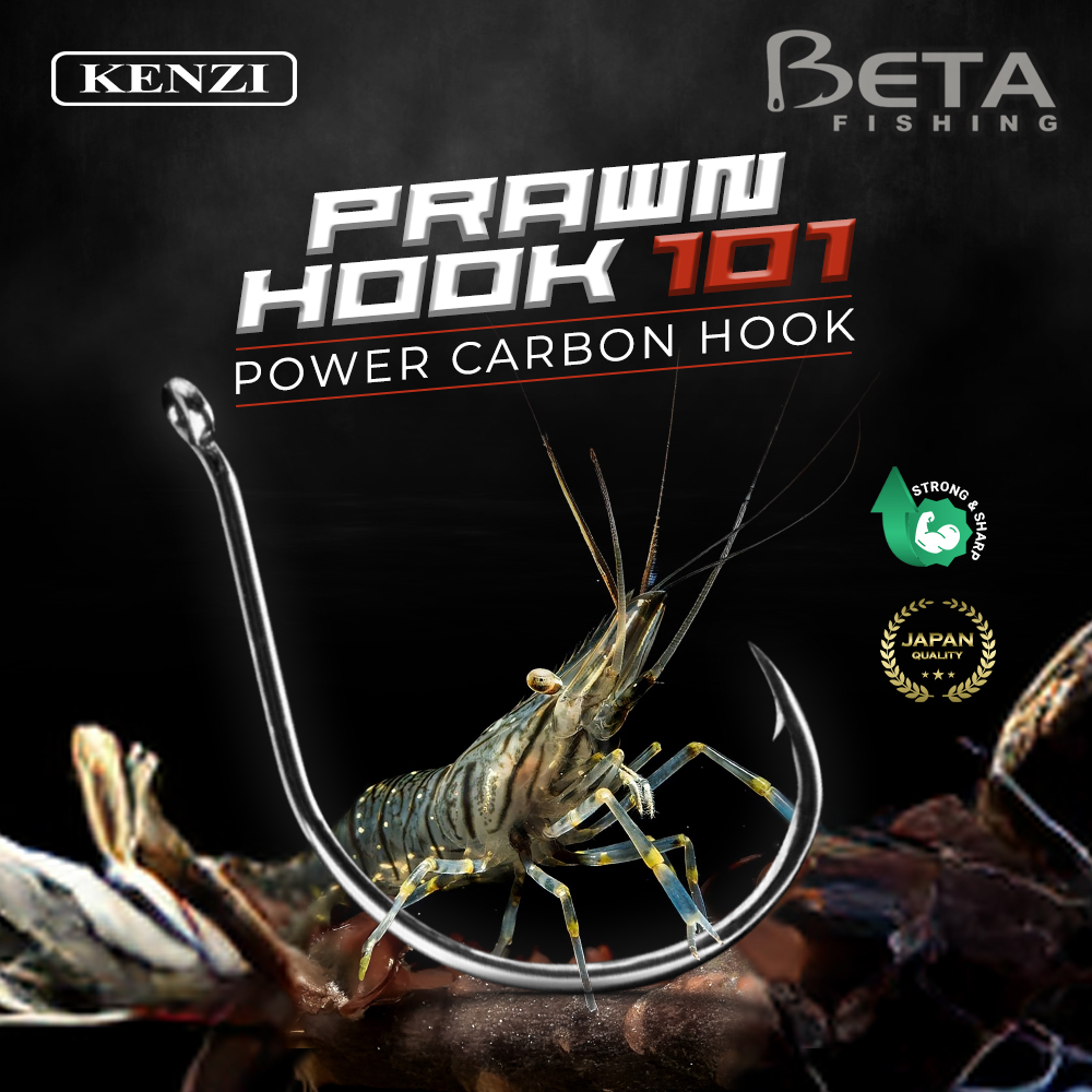 Jual MATA KAIL KENZI PRAWN HOOK 101 Power Carbon Hook Mata Kail Udang ...