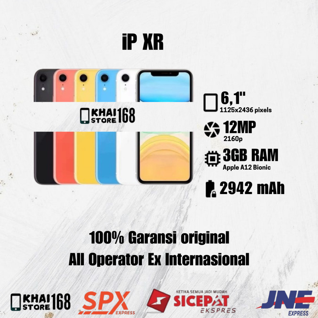 Jual IPHONE XR 64GB 256GB 512GB Second BEKAS ORIGINAL 100% MULUS XR NORMAL FULLSET | Shopee ...