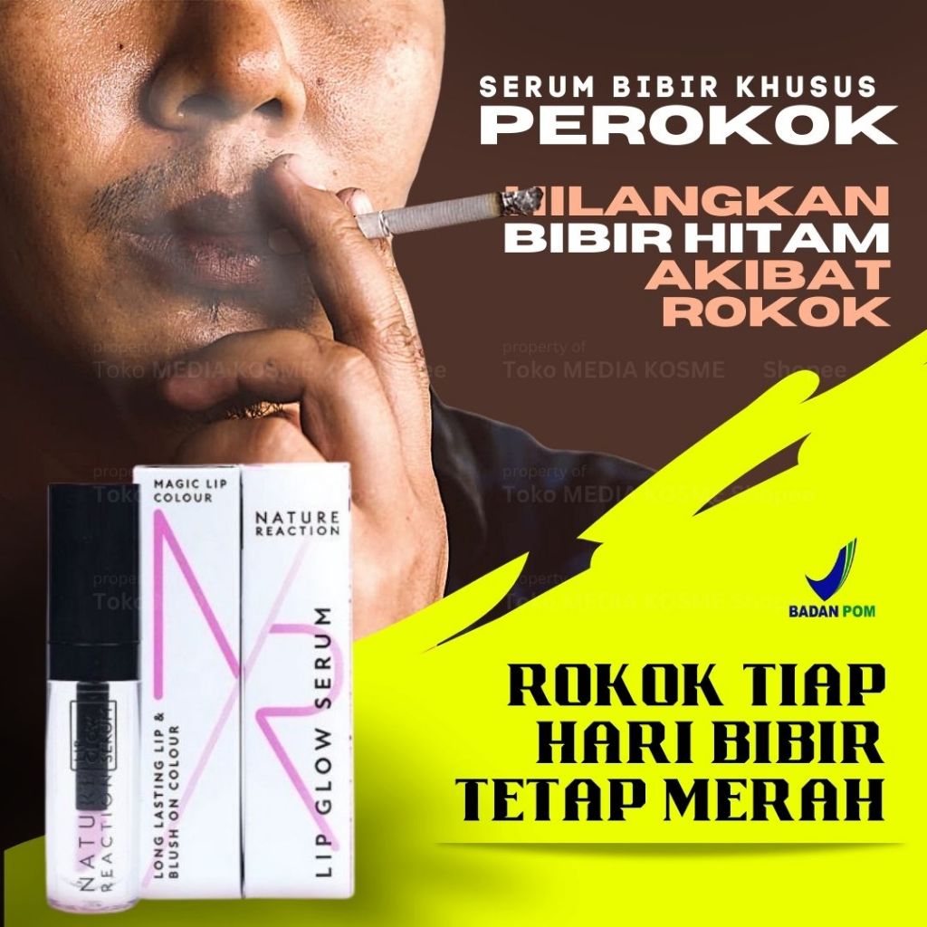 Jual Pemerah Bibir Pria Hitam Perokok NR Lip Glow Serum Nature Reaction ...