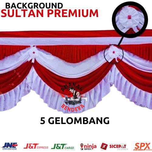 Jual BENDERA BACKGROUND SULTAN 5 GELOMBANG (4 METER) | Shopee Indonesia
